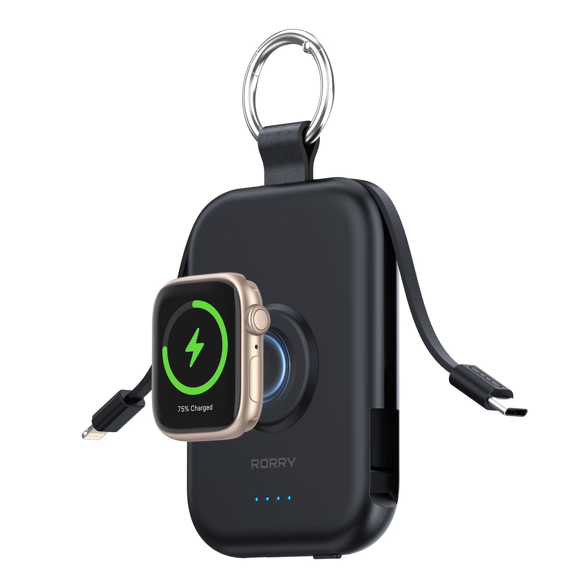 Portable Charger, 5000Mah Power Bank - Apple Watch Charger with Built ...